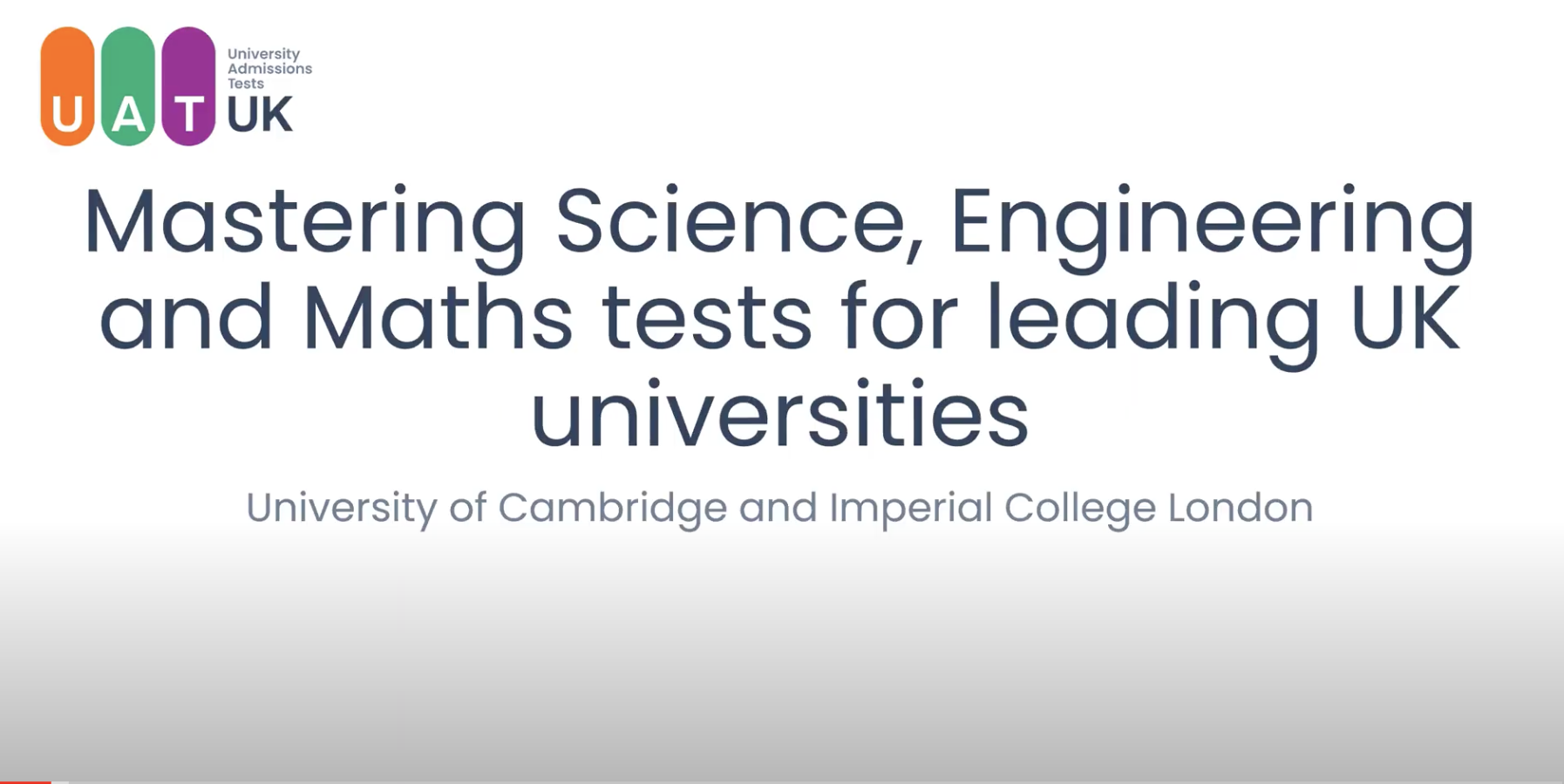Mastering Science, Engineering and Maths tests for leading UK ...