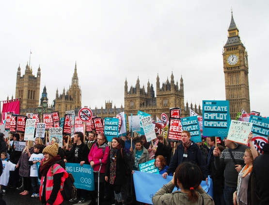 Largely peaceful NUS protest ends in ugly scenes | Times Higher ...
