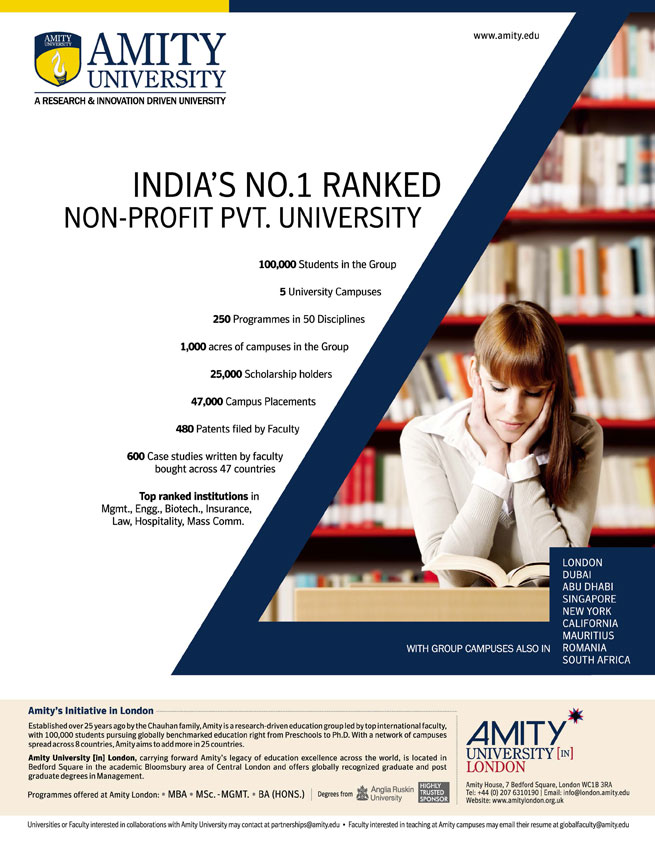 Advert: Amity University | Times Higher Education (THE)