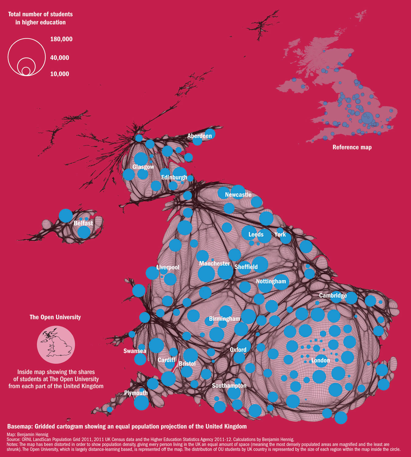 Concentration of UK universities v population distribution | Times ...