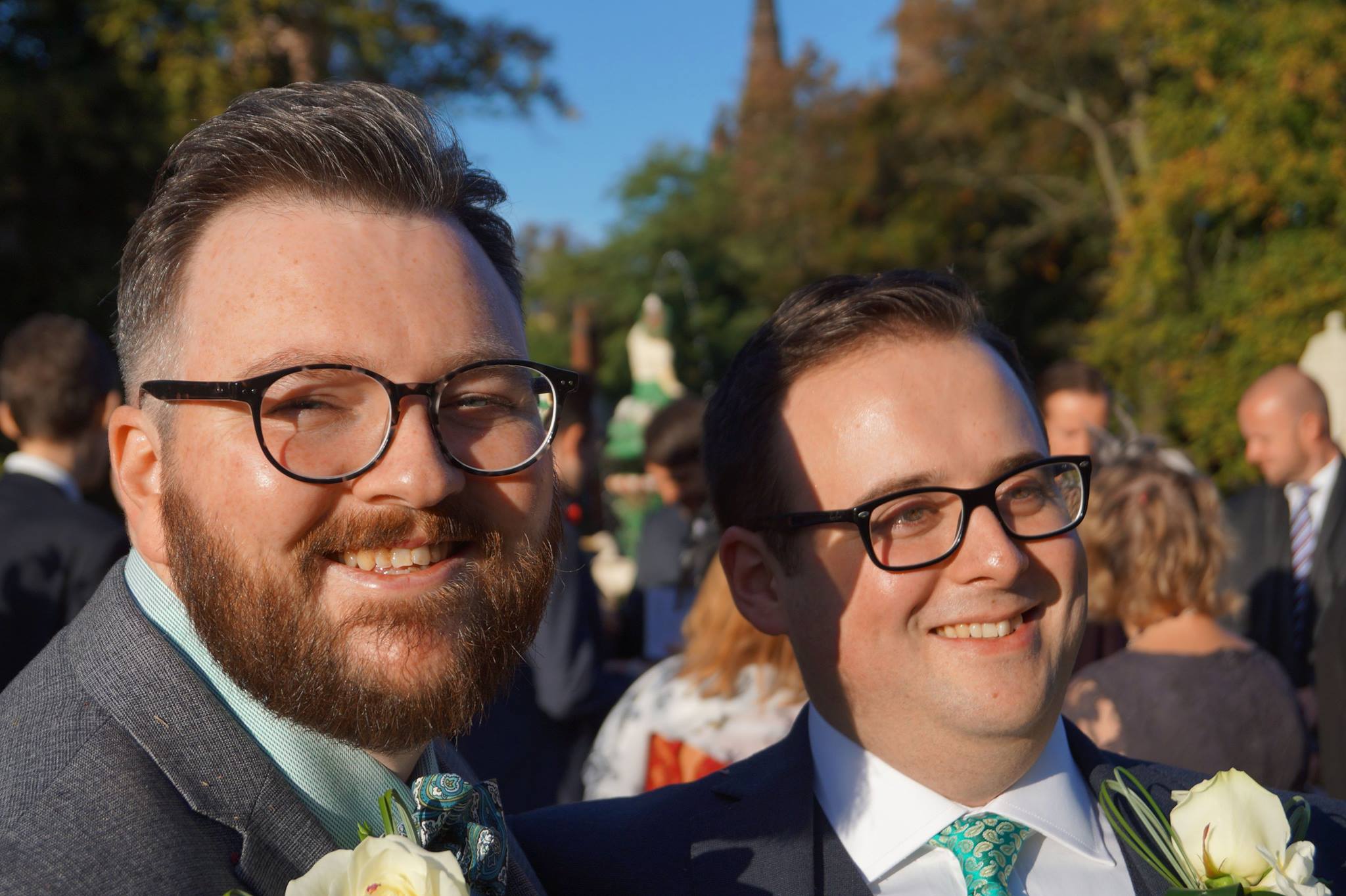 I'm showing my wedding photo to my students, and not just because it's ...