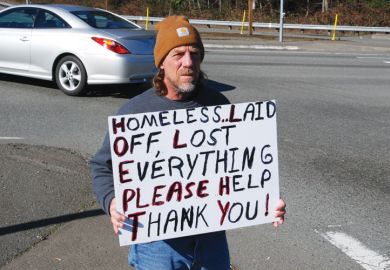 Funny Homeless Man Sign
