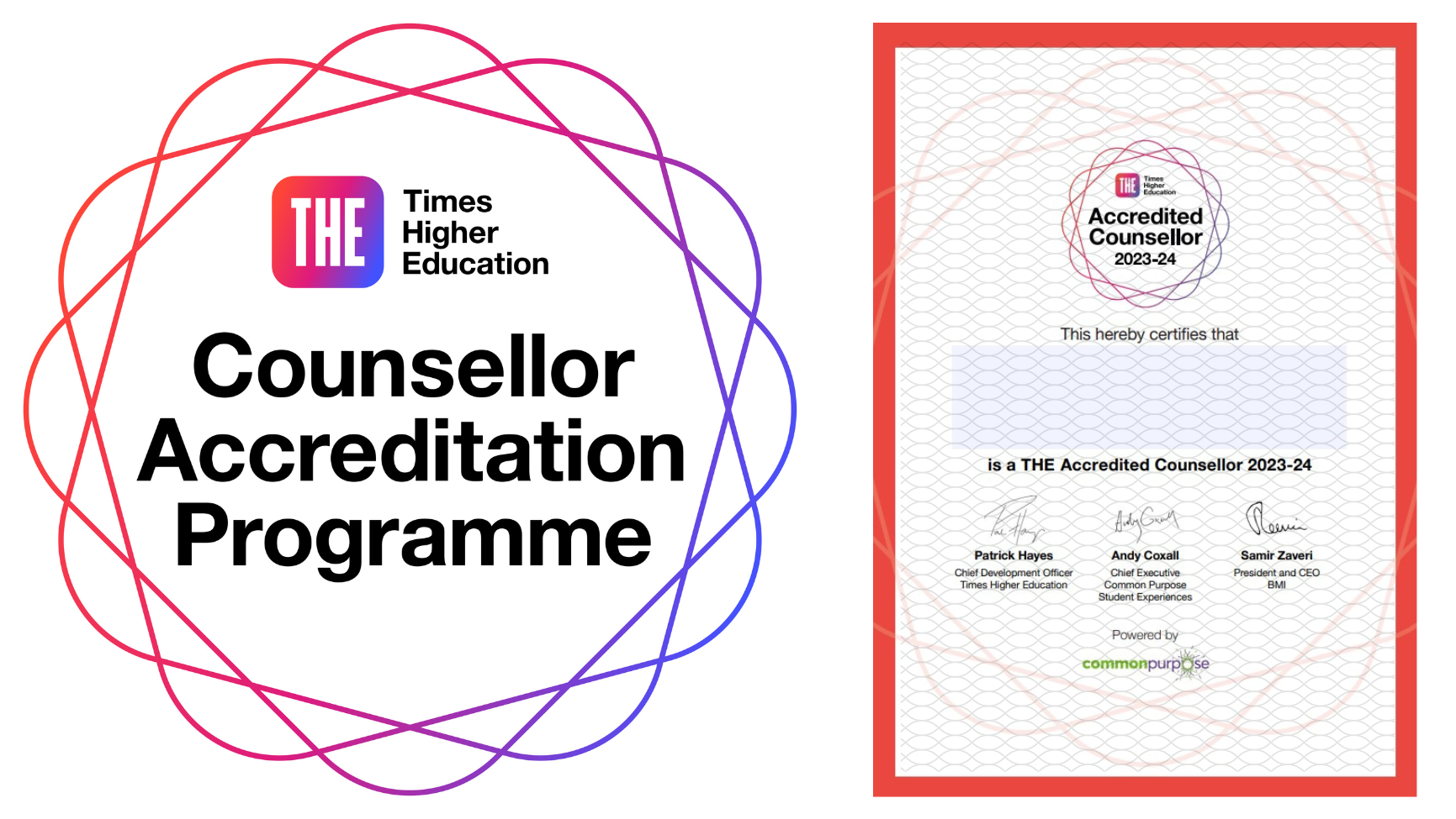 THE Counsellor Accreditation Programme - Application Form | Student